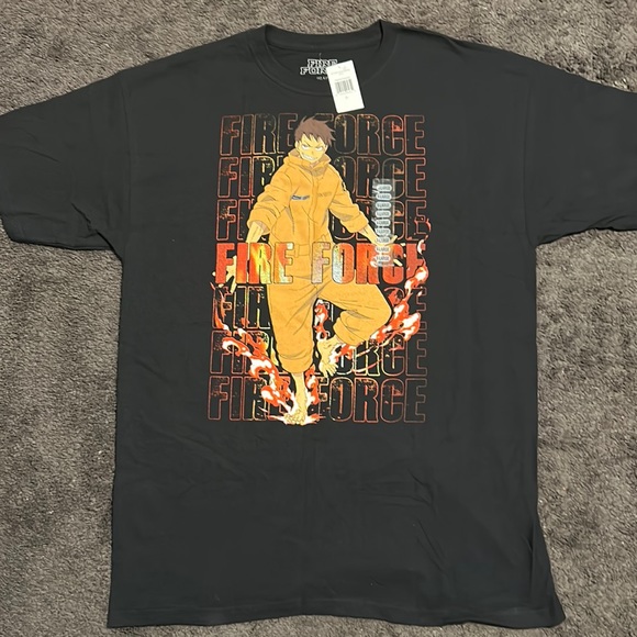 Shirts | Fire Force Tshirt Adult Xl Black Cotton Shinra Kusakabe ...